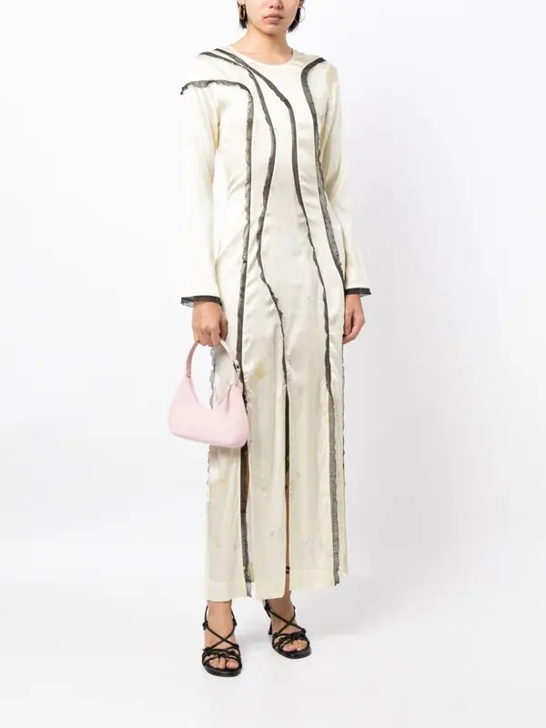 GANNI Lace-trim Maxi Dress