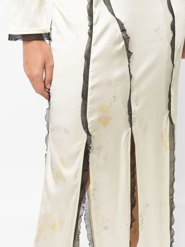 GANNI Lace-trim Maxi Dress