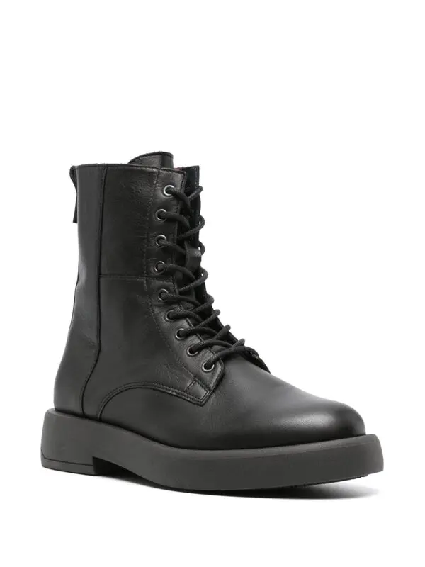 Tommy Hilfiger Monogram Plaque Leather Ankle Boots