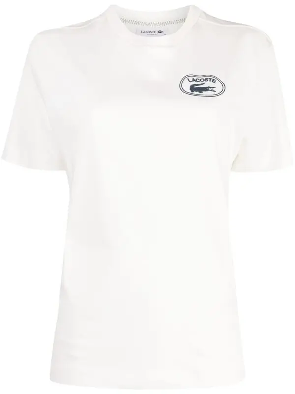 Lacoste Signature-print Cotton T-shirt