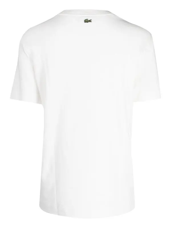 Lacoste Signature-print Cotton T-shirt