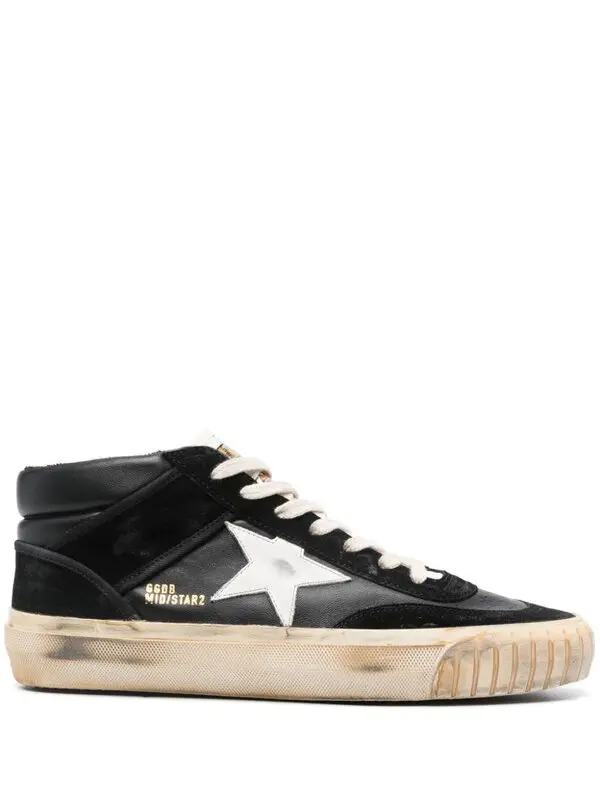 GOLDEN GOOSE Mid-star Leather Sneakers