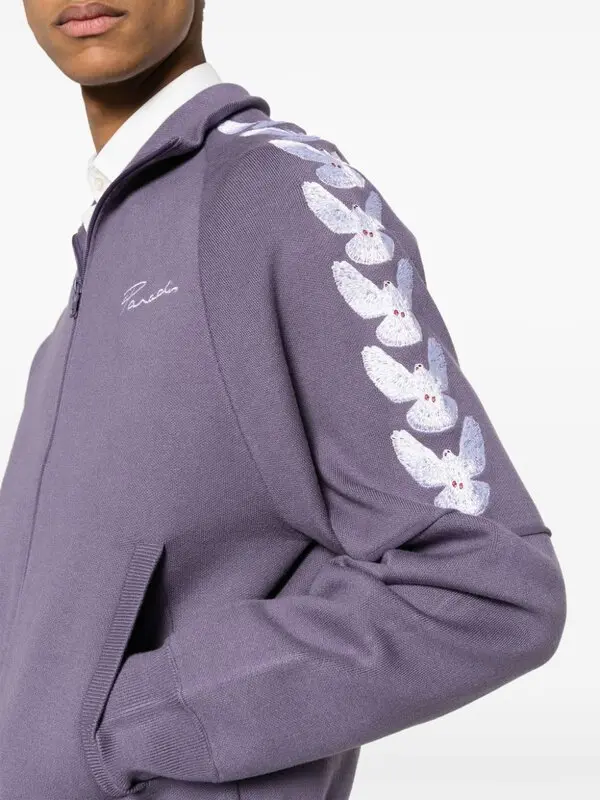 3.PARADIS Dove-print Zip-up Sweatshirt