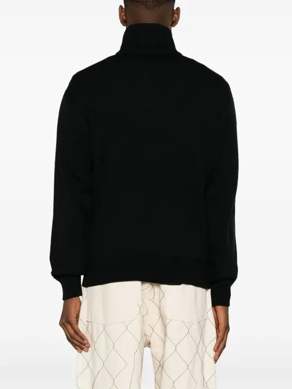 Gcds Intarsia-knit Half-zip Jumper