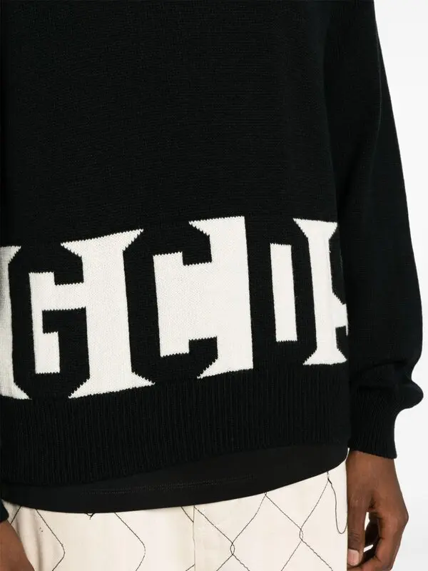 Gcds Intarsia-knit Half-zip Jumper