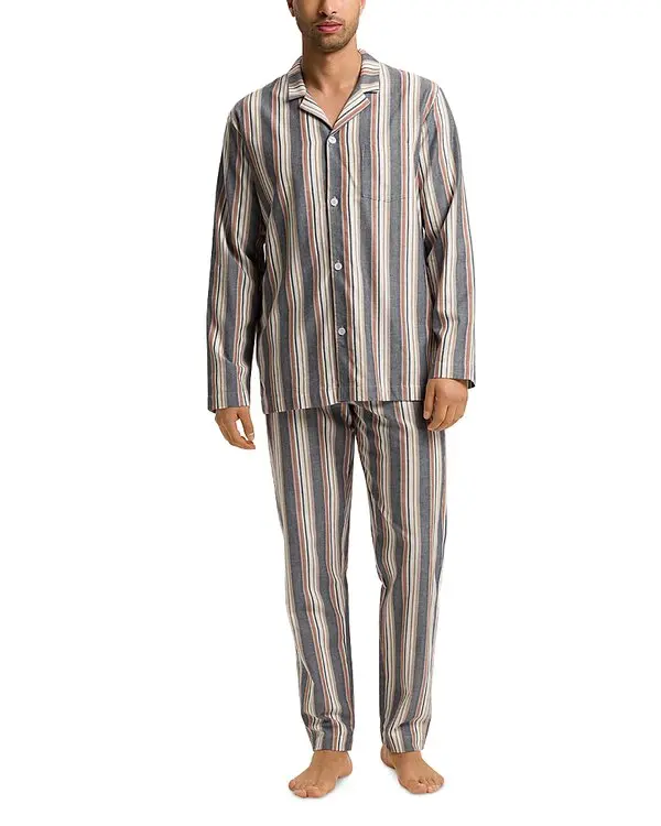 Hanro Long Sleeve Pajama Set - Redwood
