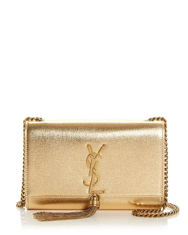 Saint Laurent Kate Tassel Shoulder Bag - Gold Metallic Leather/gold