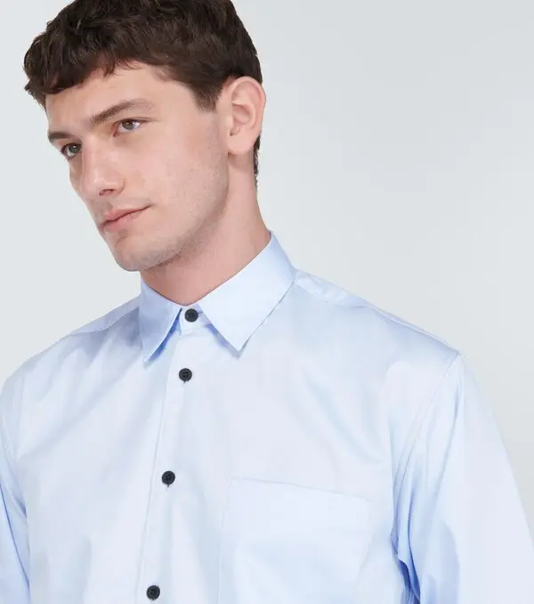 GR10K Cotton Poplin Shirt - Blue