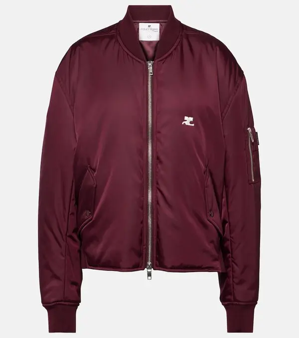 COURREGES Courrèges Logo Bomber Jacket - Red