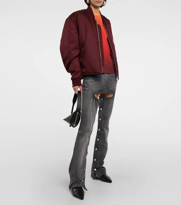 COURREGES Courrèges Logo Bomber Jacket - Red