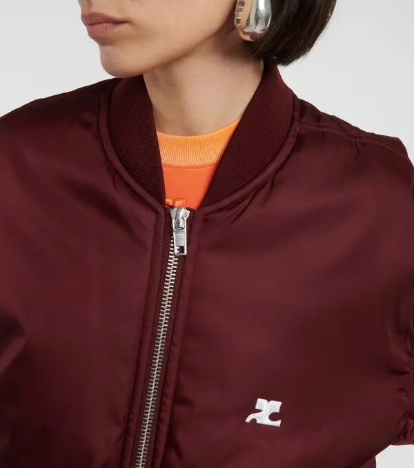 COURREGES Courrèges Logo Bomber Jacket - Red