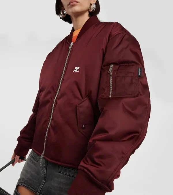COURREGES Courrèges Logo Bomber Jacket - Red