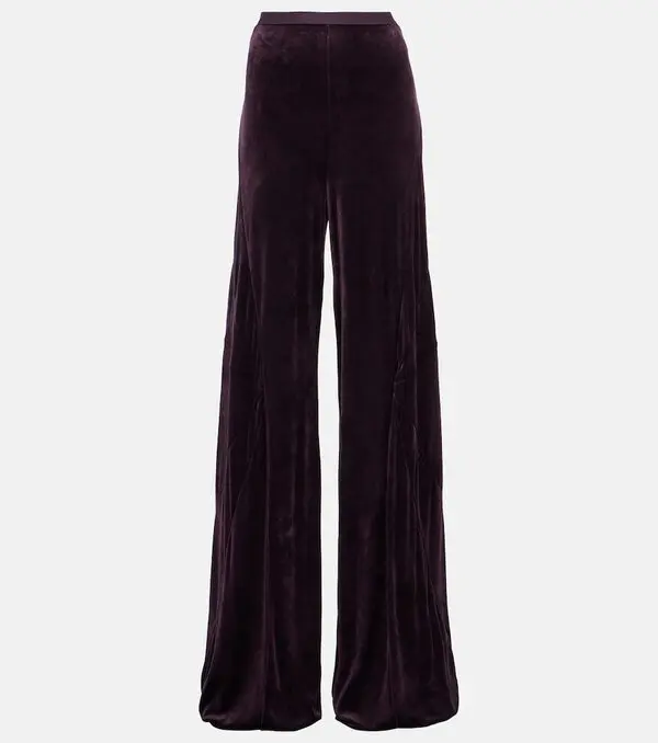 Rick Owens Velvet Wide-leg Trousers