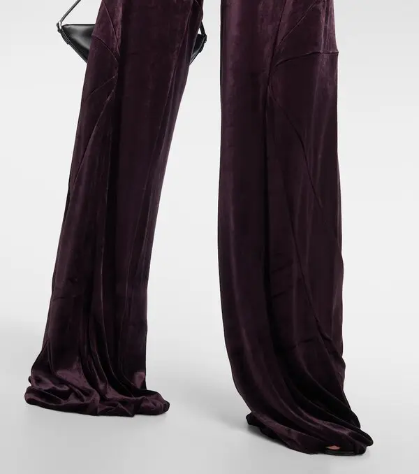 Rick Owens Velvet Wide-leg Trousers