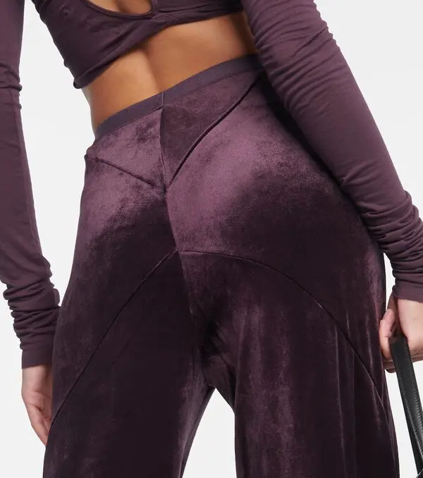 Rick Owens Velvet Wide-leg Trousers