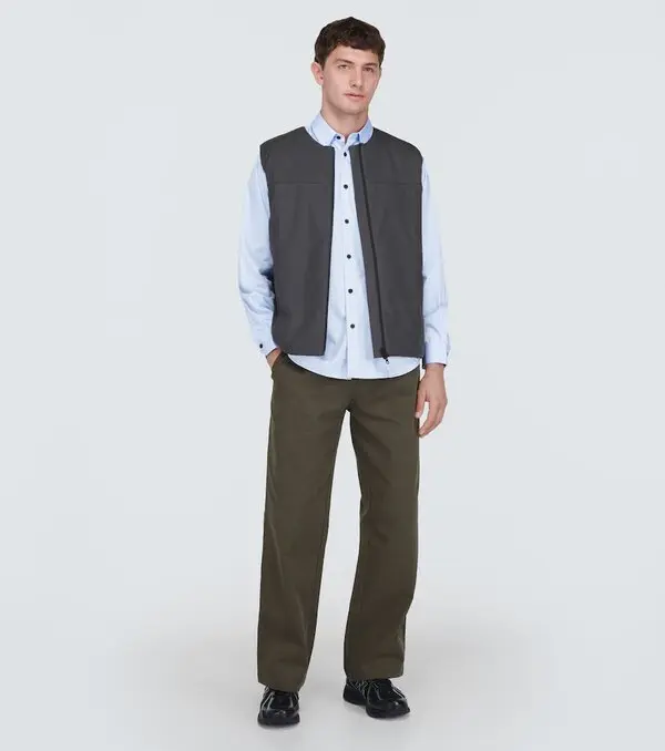 GR10K Cotton Poplin Shirt - Blue