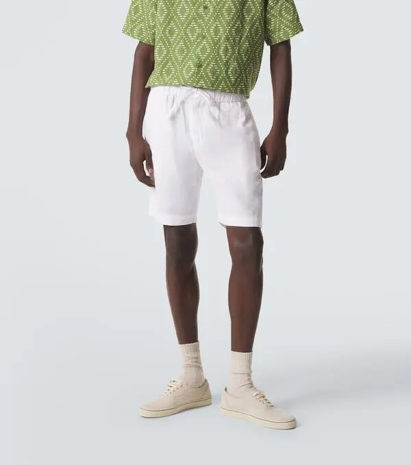 Frescobol Carioca Felipe Linen-blend Shorts - White