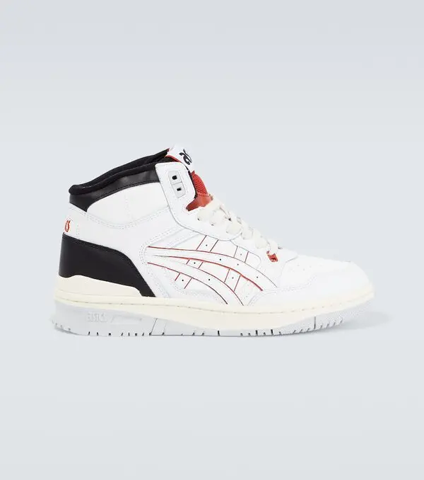 Asics Ex89 Leather High-Top Sneakers In White - 40% Off | Editorialist