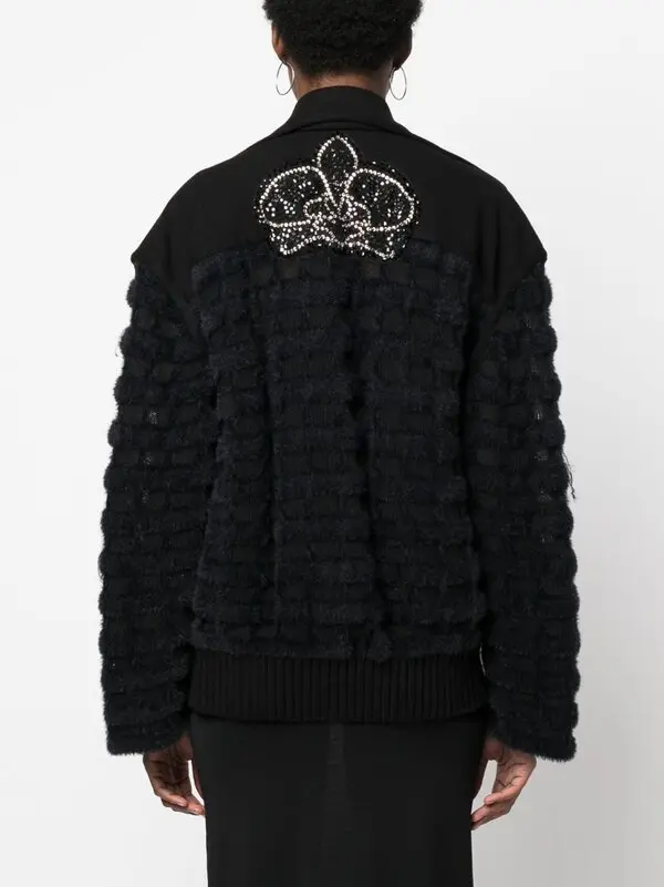 GENNY Brooch-detail Wool Jacket