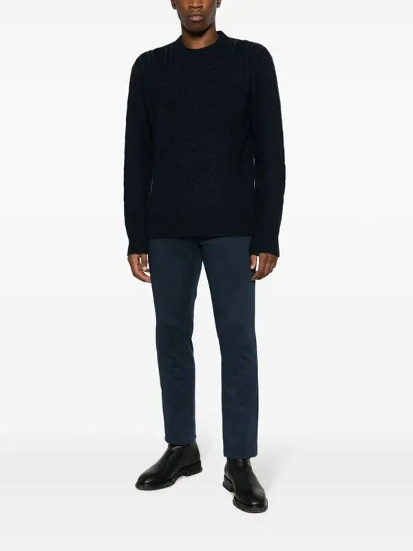 BOSS Crew-neck Cable-knit Jumper