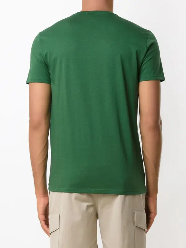 Lacoste Logo-embroidered Cotton V-neck T-shirt - Green