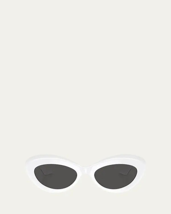 KHAITE X OLIVER PEOPLES Bold Acetate Oval Sunglasses - White