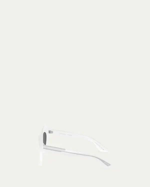 KHAITE X OLIVER PEOPLES Bold Acetate Oval Sunglasses - White