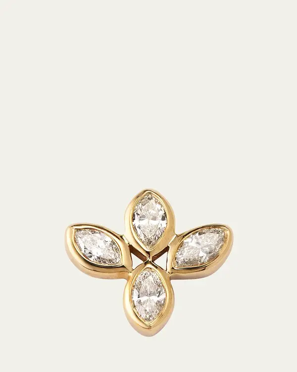 SYDNEY EVAN 14k Yellow Diamond Flower Stud Earring - Gold