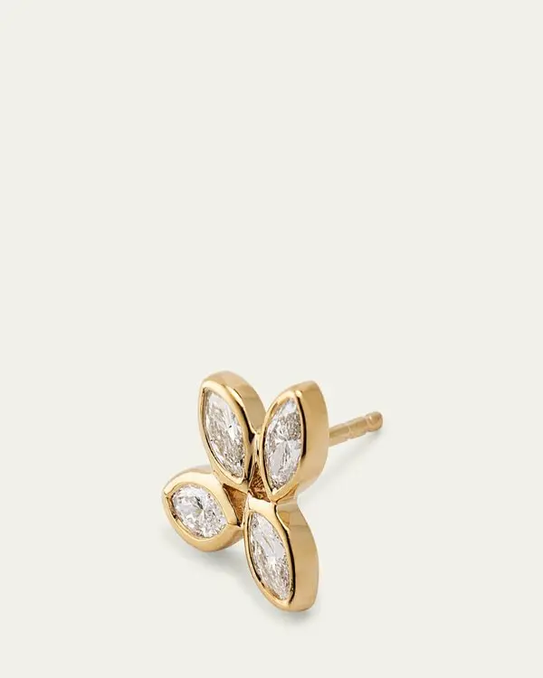 SYDNEY EVAN 14k Yellow Diamond Flower Stud Earring