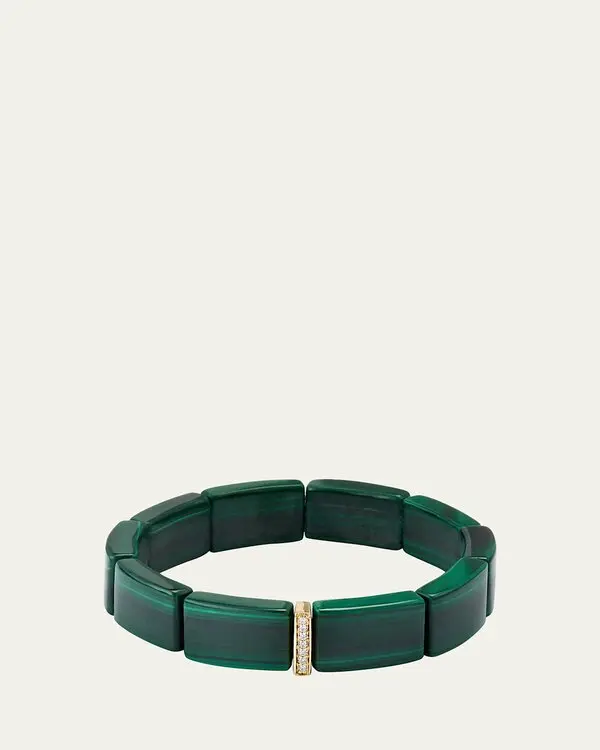 SYDNEY EVAN 14k Gold & Diamond Malachite Bracelet