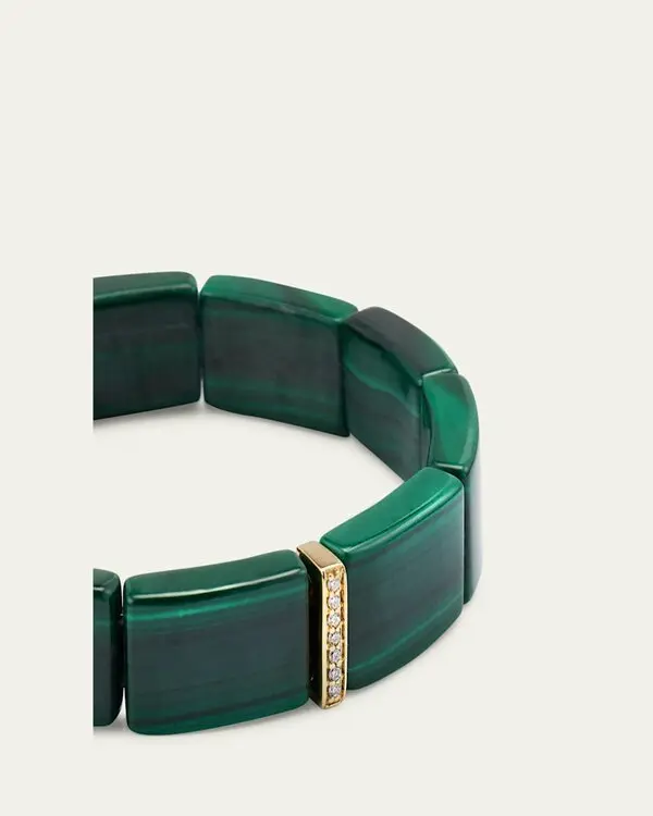 SYDNEY EVAN 14k Gold & Diamond Malachite Bracelet