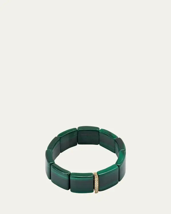 SYDNEY EVAN 14k Gold & Diamond Malachite Bracelet