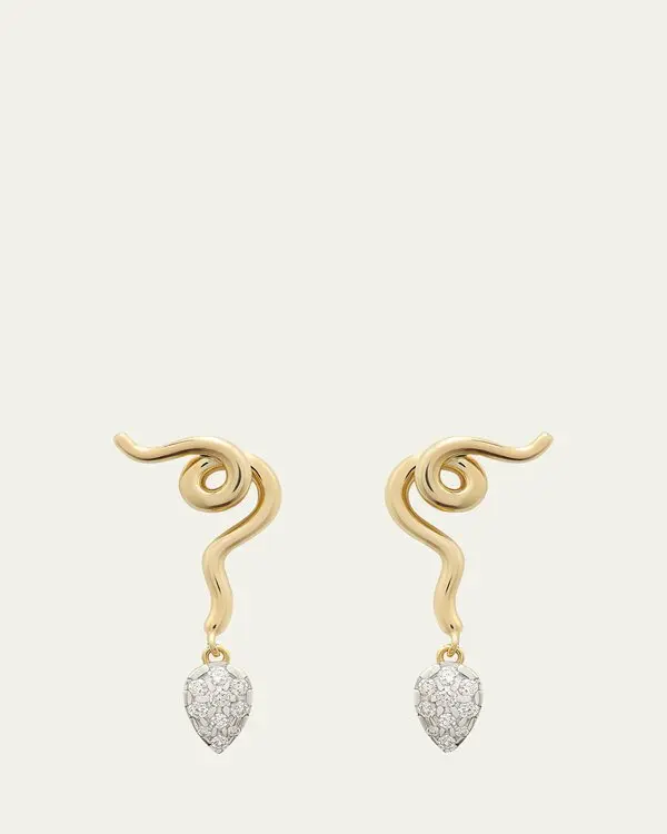 Bea Bongiasca Vine Diamond Pavé Drop Earrings