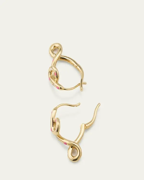 Bea Bongiasca Margherita 9k Yellow Gold & Enamel Earrings