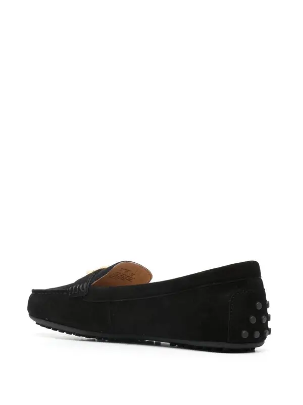 Ralph Lauren Barnsbury Suede Loafers - Black