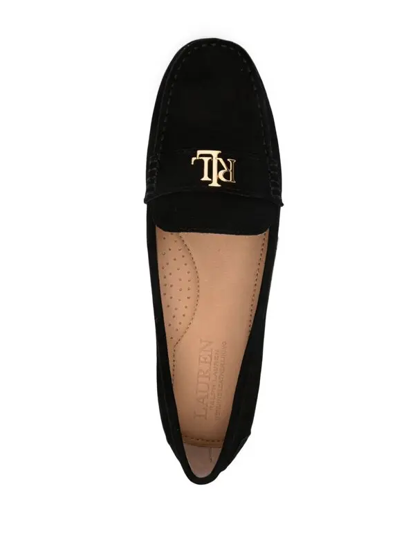 Ralph Lauren Barnsbury Suede Loafers - Black