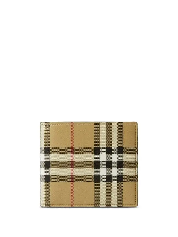 Burberry Check-print Wallet - Neutrals