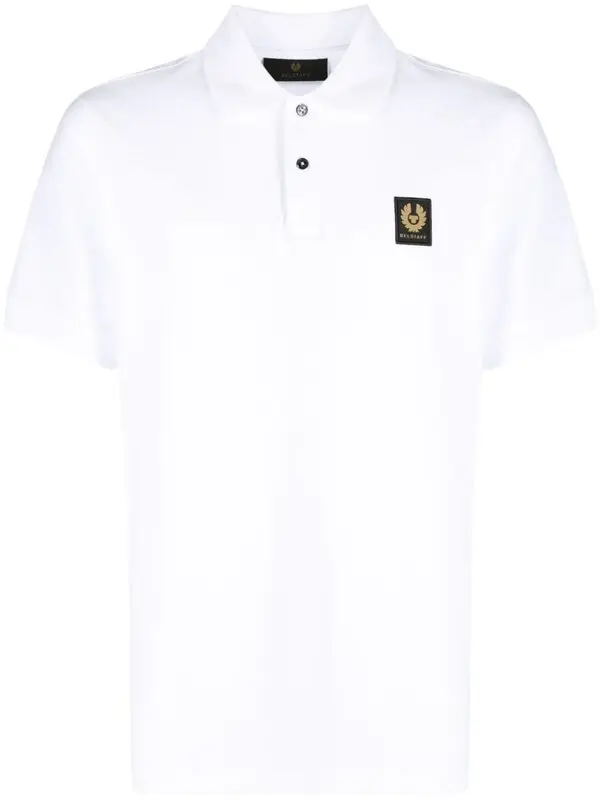 Belstaff Logo-patch Cotton Polo Shirt - White