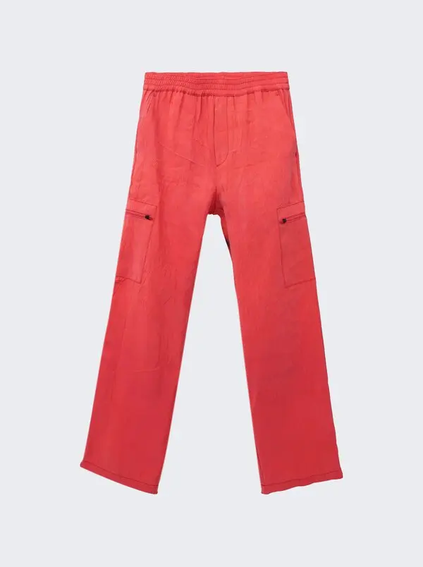 CASELLA MEYER Silk Cargo Pants - Orange