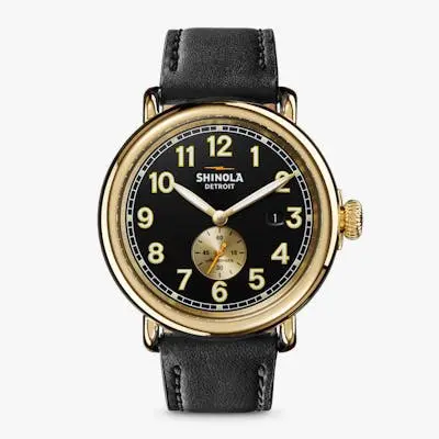 Shinola The Runwell Automatic Subsecond 45mm Watch - Black
