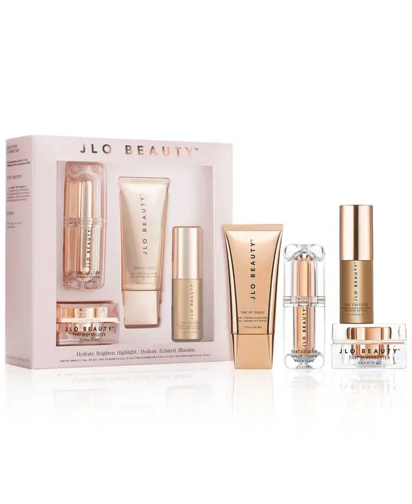 JLO BEAUTY Hydrate. Brighten. Highlight 4-piece Set - No Color