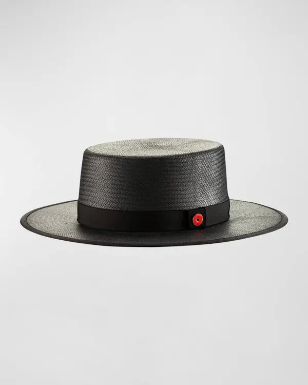 KEITH JAMES Keith And James Derby Straw Hat - Jet Black