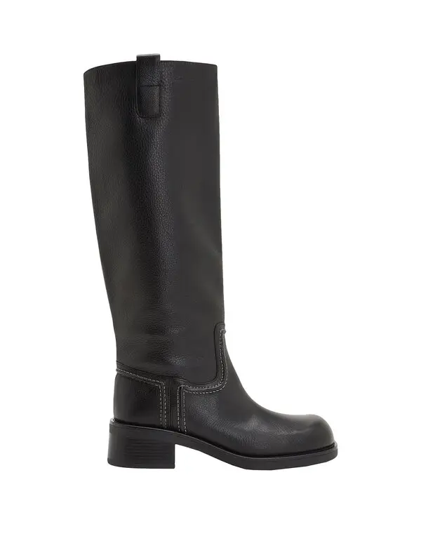 8 BY YOOX Grain Leather High Boots