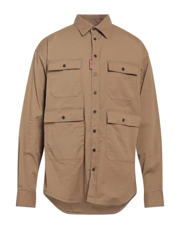 Dsquared2 Shirt Size Cotton, Elastane - Sand