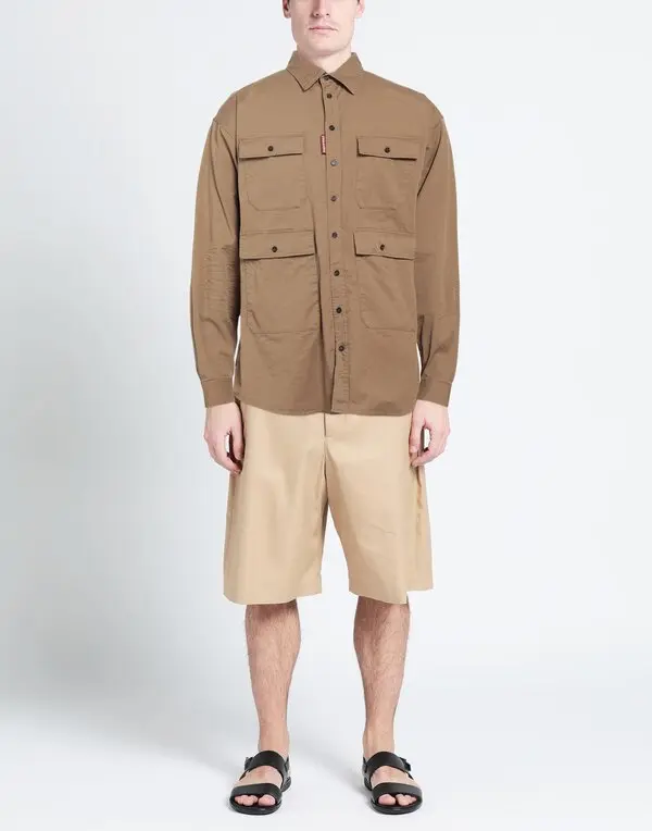 Dsquared2 Shirt Size Cotton, Elastane - Sand
