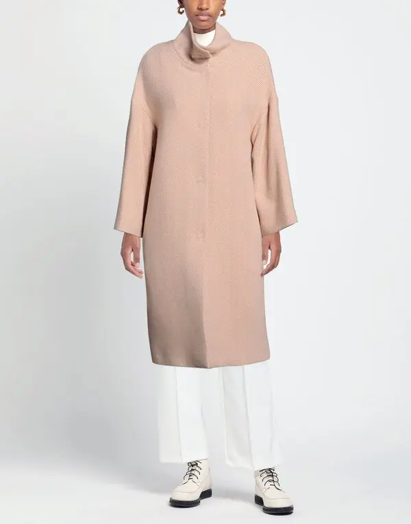 BOTTEGA MARTINESE Single-breasted Wool Blend Coat