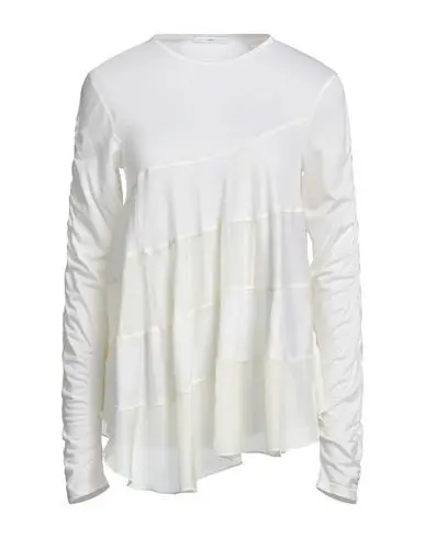High T-shirt In Wool And Silk - Ivory