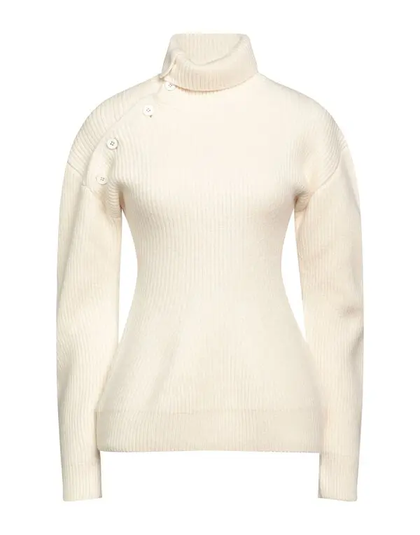 JIL SANDER Turtleneck Knit Top - White