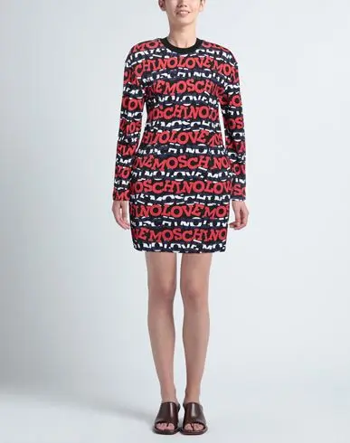 Moschino Long Sleeve Printed Mini Dress