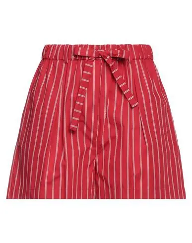 Alexander McQueen Cotton Striped Shorts - Red